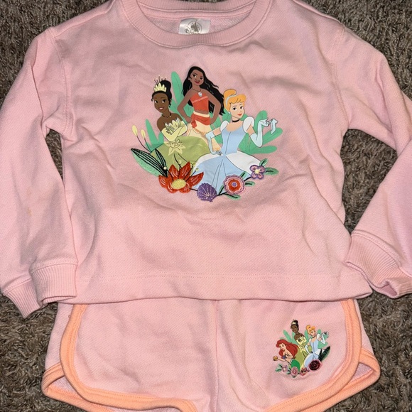 Disney | Matching Sets | Disney Pink Princess Top And Short Set With ...